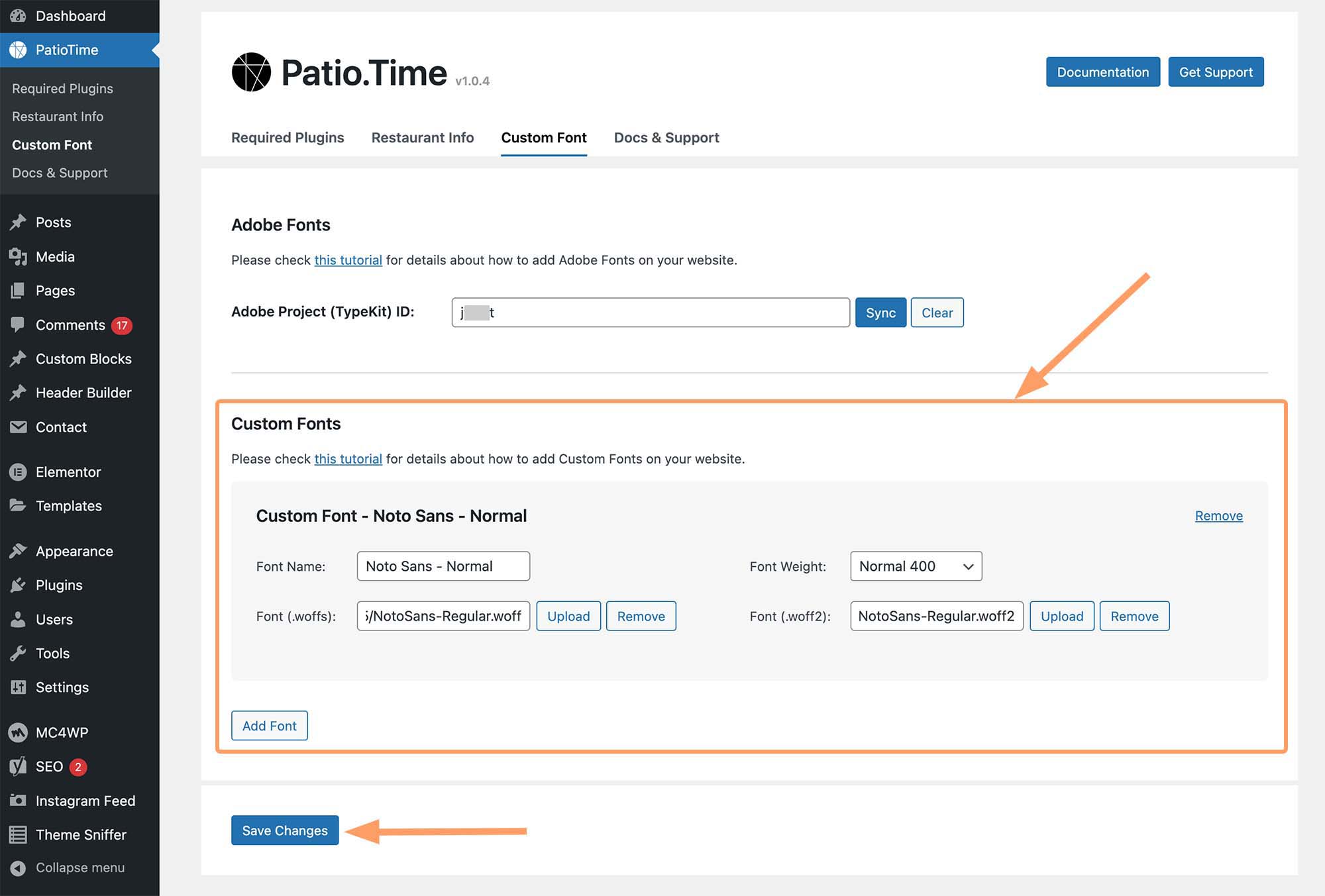 PatioTime Theme Documentation