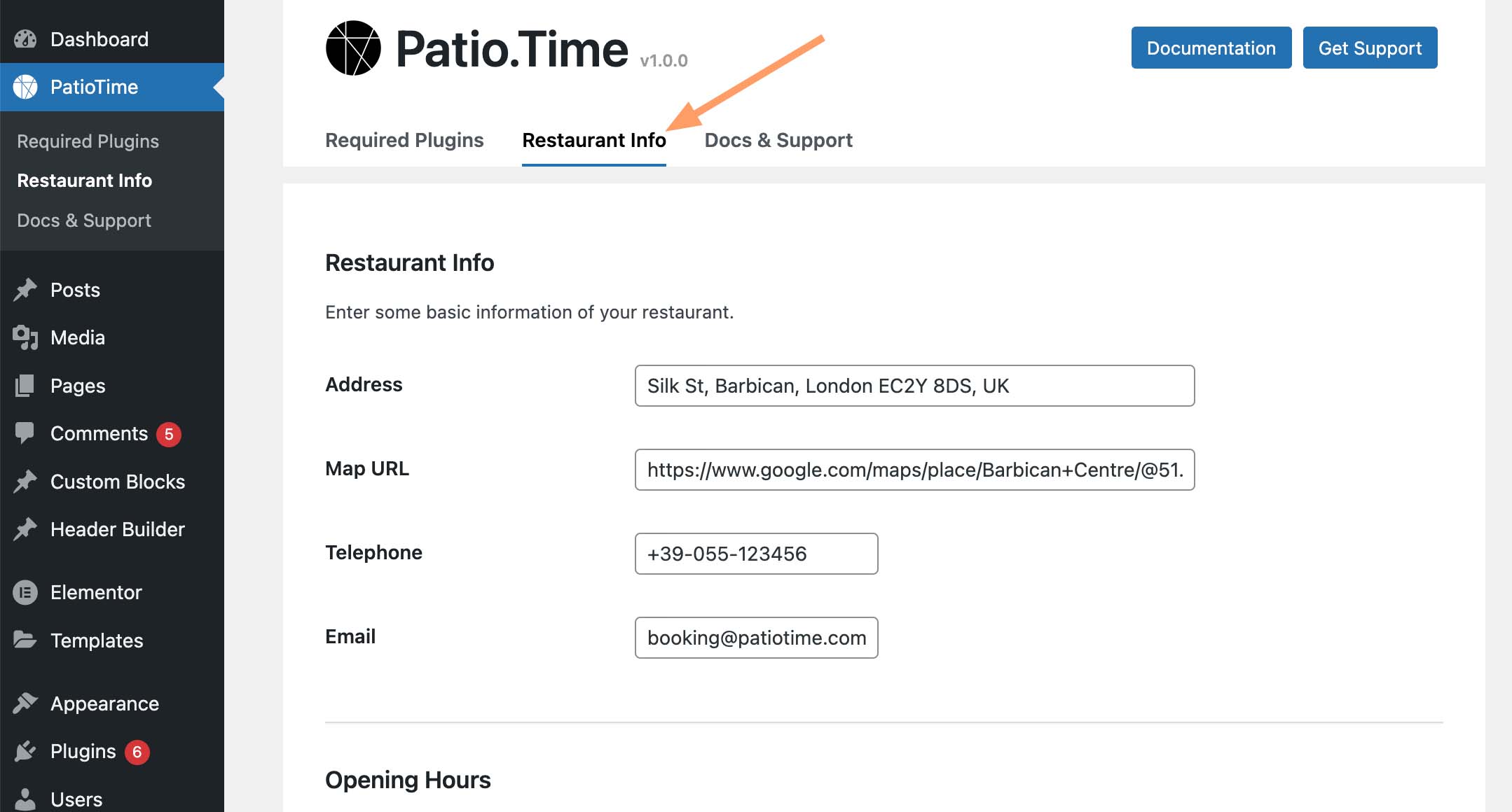 PatioTime Theme Documentation